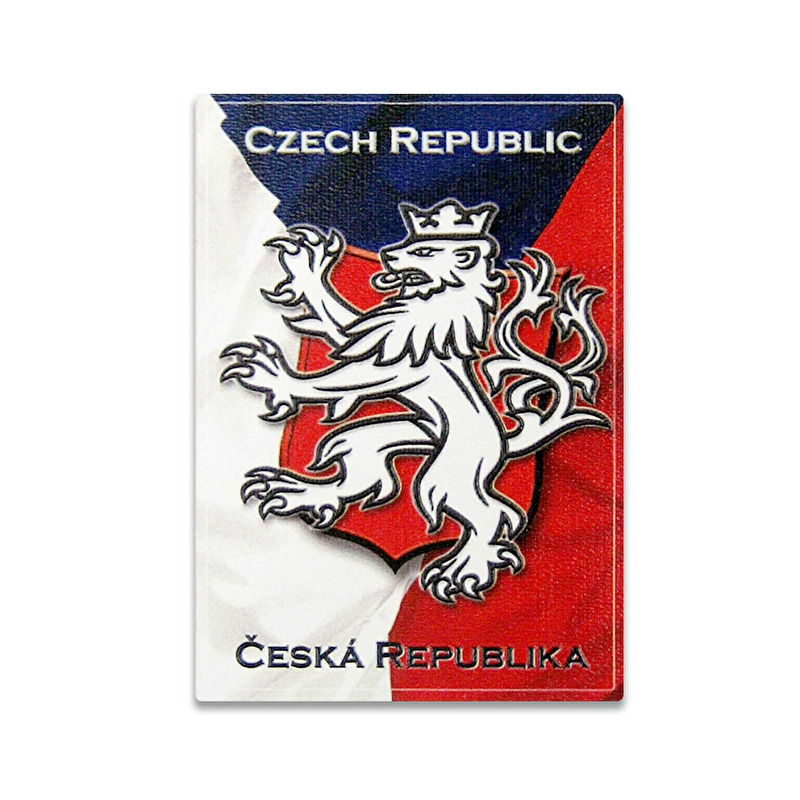 Magnet HDF 3D Praha Erb vlajka 27. | Suvenyry.com
